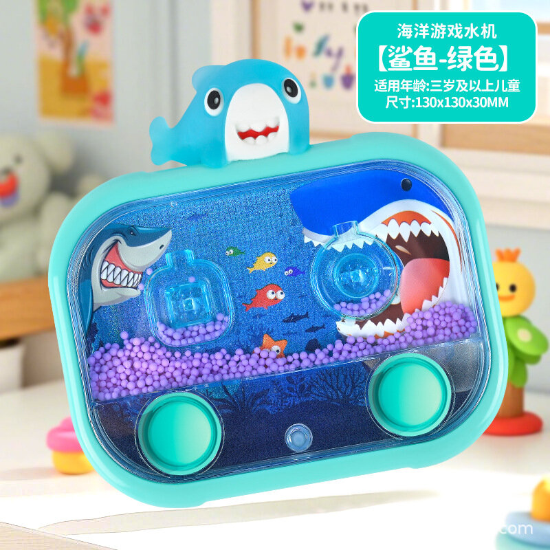 Игровая машина для метания колец с животными для детей, мальчиков и девочек, образовательная, веселая, детская маленькая игрушка, ручная машина для метания колец в воду