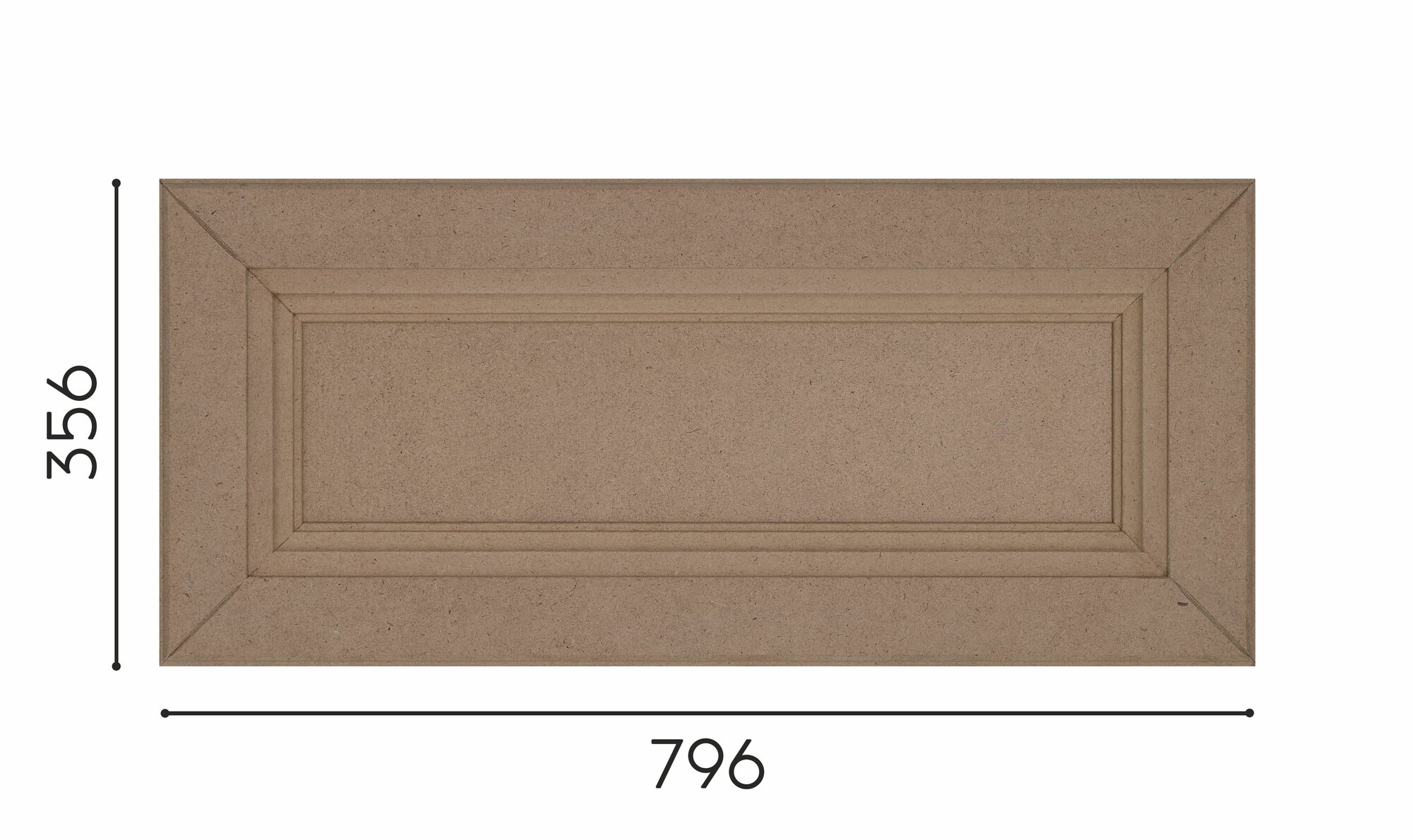 Фасад мебельный МДФ под покраску ящик