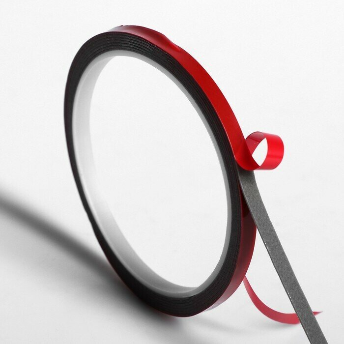 Клейкая лента TORSO, двусторонняя, усиленная, вспененная, 6 мм x 2 м