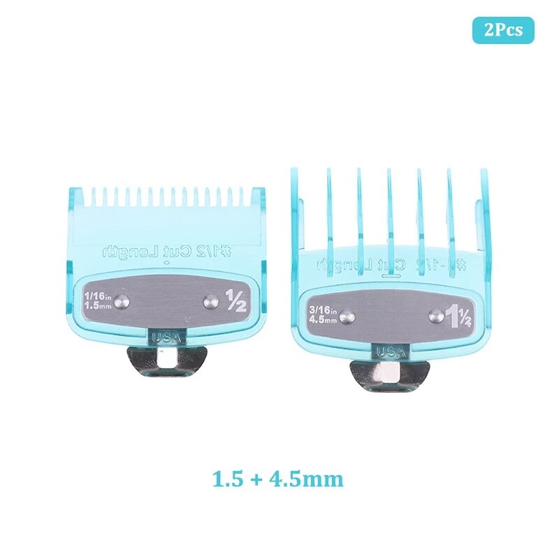 Насадки для машинки для стрижки волос 1.5+4.5мм, 2 шт, Цвет: 2PCS-BL
