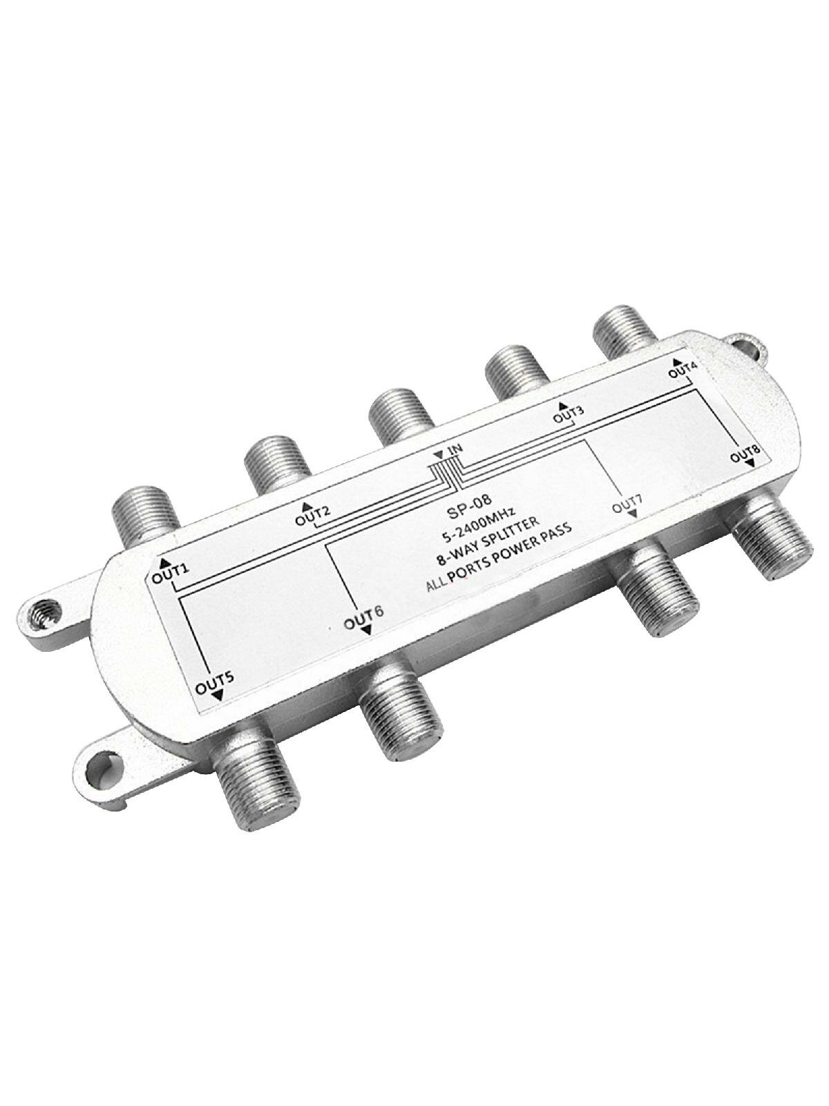 Один вход, восемь выходов, 8 делителей мощности