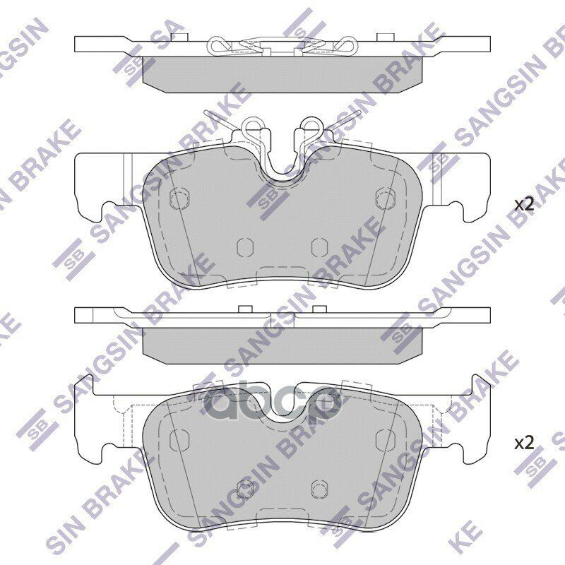 Колодки тормозные задние HP4066 HARDRON Sangsin brake арт. HP4066