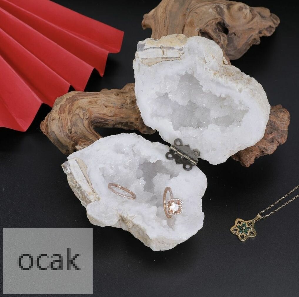 Шкатулка для драгоценностей из натуральной белой марокканской жеоды и агата, роскошное украшение crystal cave