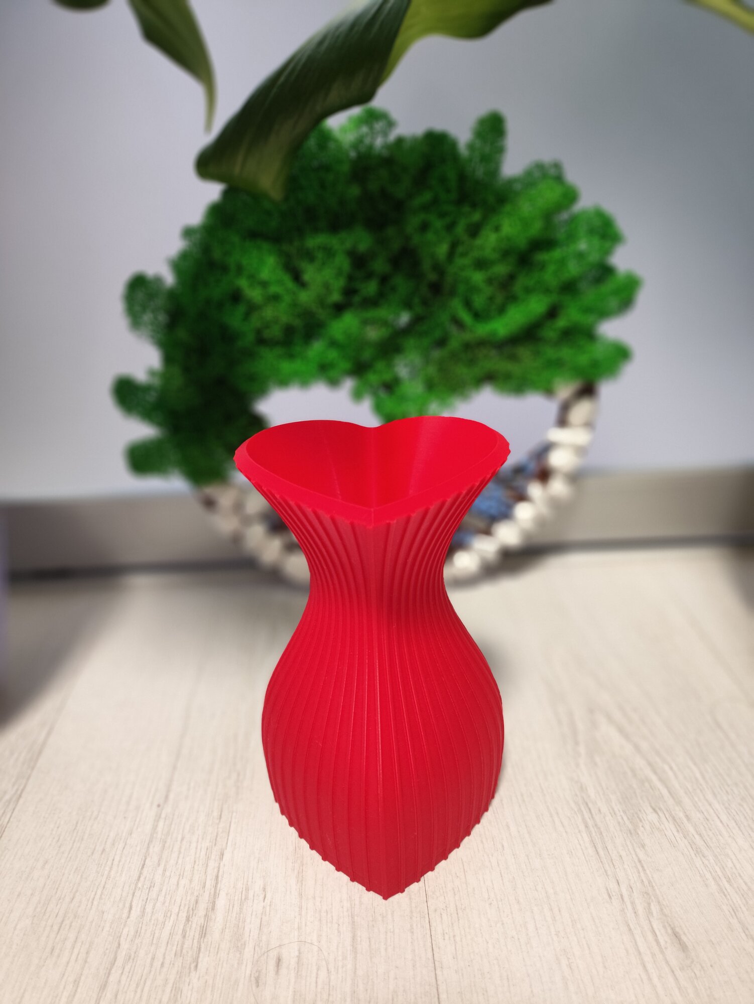 Интерьерная ваза для сухоцветов 18 см - Ваза сердце - 8 марта- 3D печать