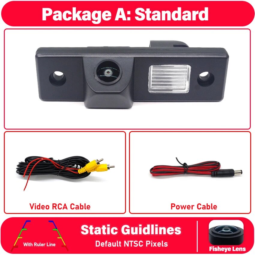 Камера заднего вида CCD HD Fisheye для Chevrolet Orlando 2010-2018 с монитором для парковки Camera