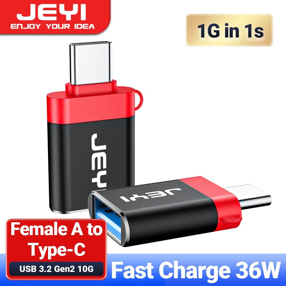 Адаптер JEYI USB 3.2 Type C OTG Высокоскоростной Преобразователь Данных 10G С Быстрой USB 3.2 to C