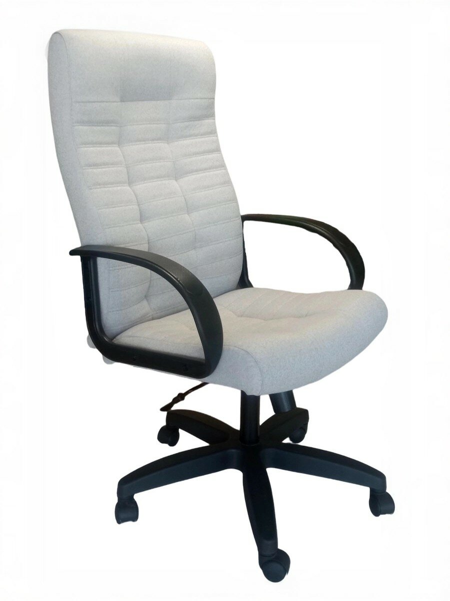 Кресло StylChairs "Атлант Ультра", газлифт, механизм Топ-Ган, ткань светло-серый