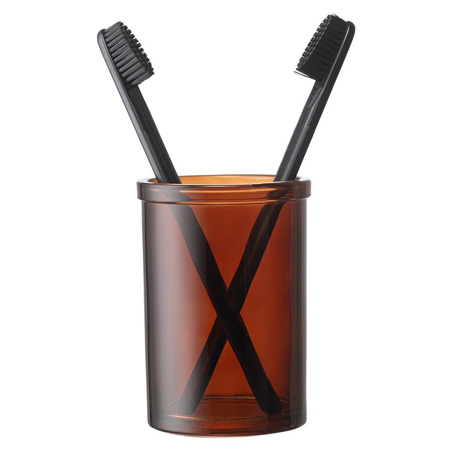 Стакан для зубных щеток Amber стеклянный темно-янтарный Bergenson Bjorn Bath BB0001035