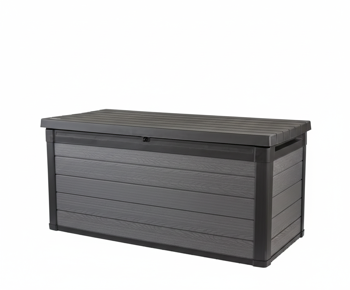 Сундук KETER Cortina Box 380L, пластик, с ручками, для сидения, газовые амортизаторы