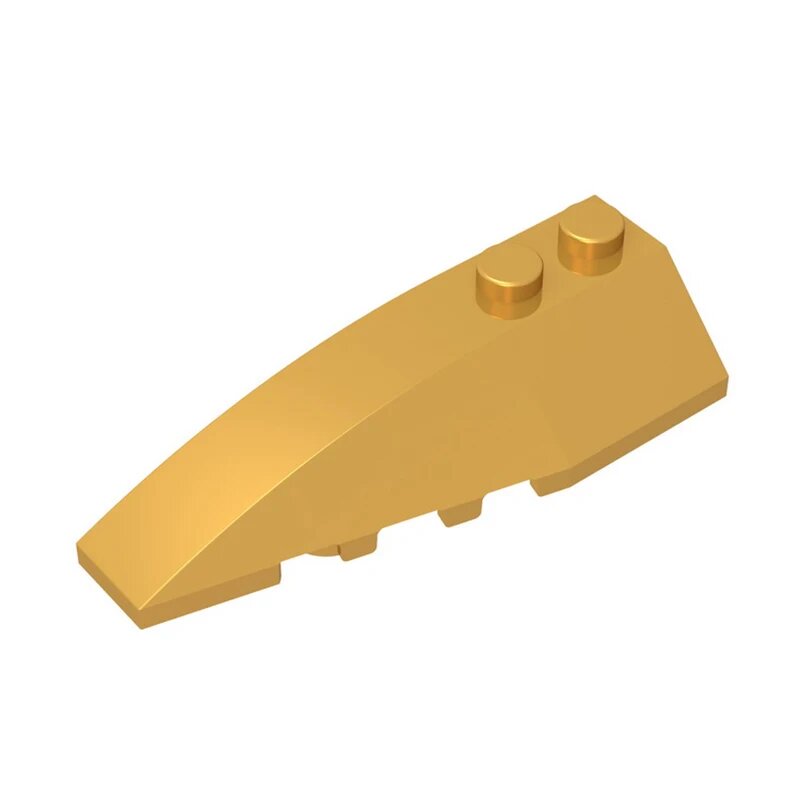 Золотой клиновидный элемент LEGO 6x2 левый (035)