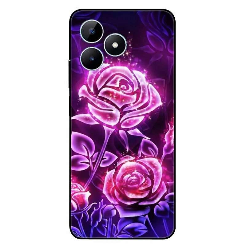 Для Realme Note 50, силиконовый роскошный мягкий чехол из ТПУ для Realme Note 50 4G, Фиолетовый, 50