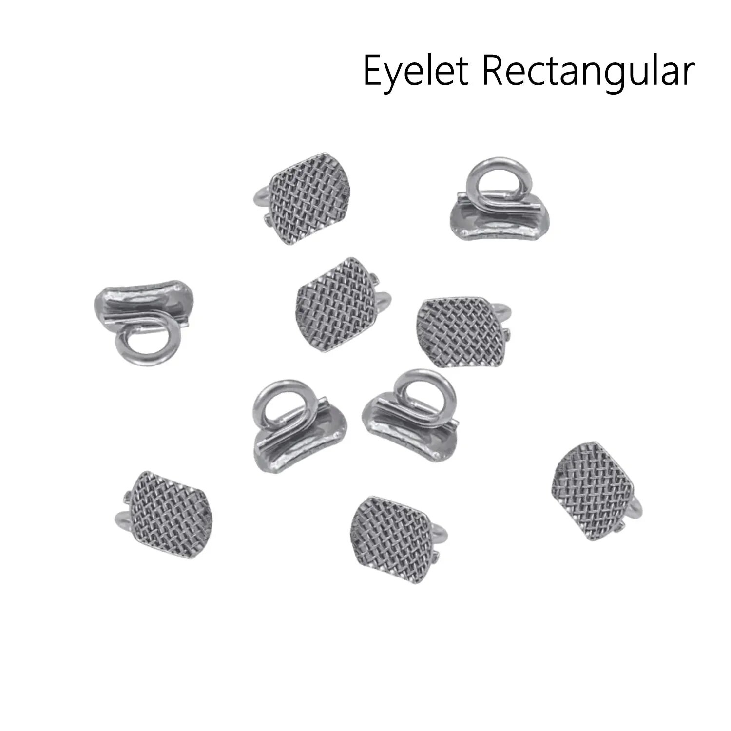 1 упаковка, стоматологическая ортодонтическая лингвальная кнопка, обжимной B- Eyelet Rectangula