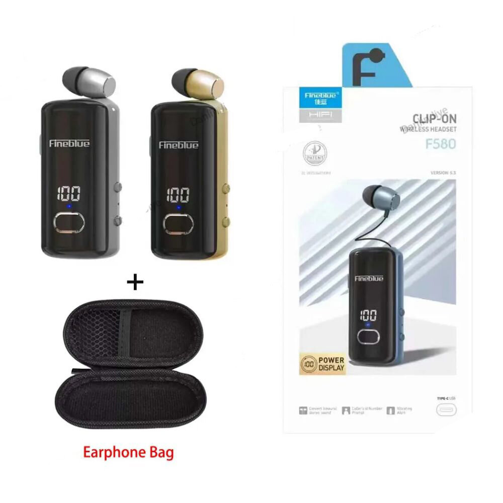 Беспроводные наушники F580 Bluetooth V5.3 с выдвижным проводом, портативная гарнитура в корпусе Lotus для телефона, спортивные наушники для бега K55 F520