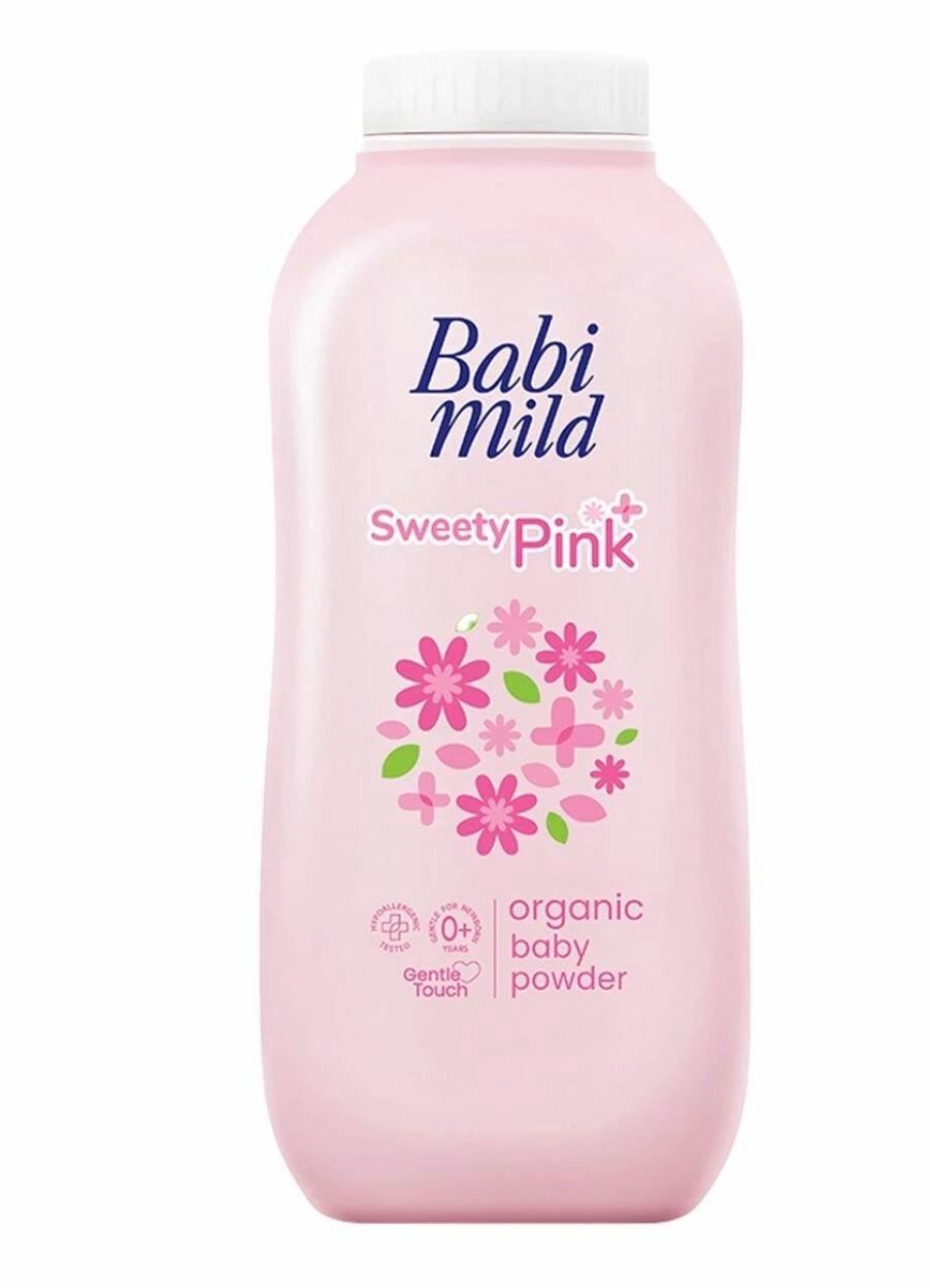 Детская присыпка Babi Mild & Beyond Sweety Pink Organic Baby Powder. (Таиланд) 45гр