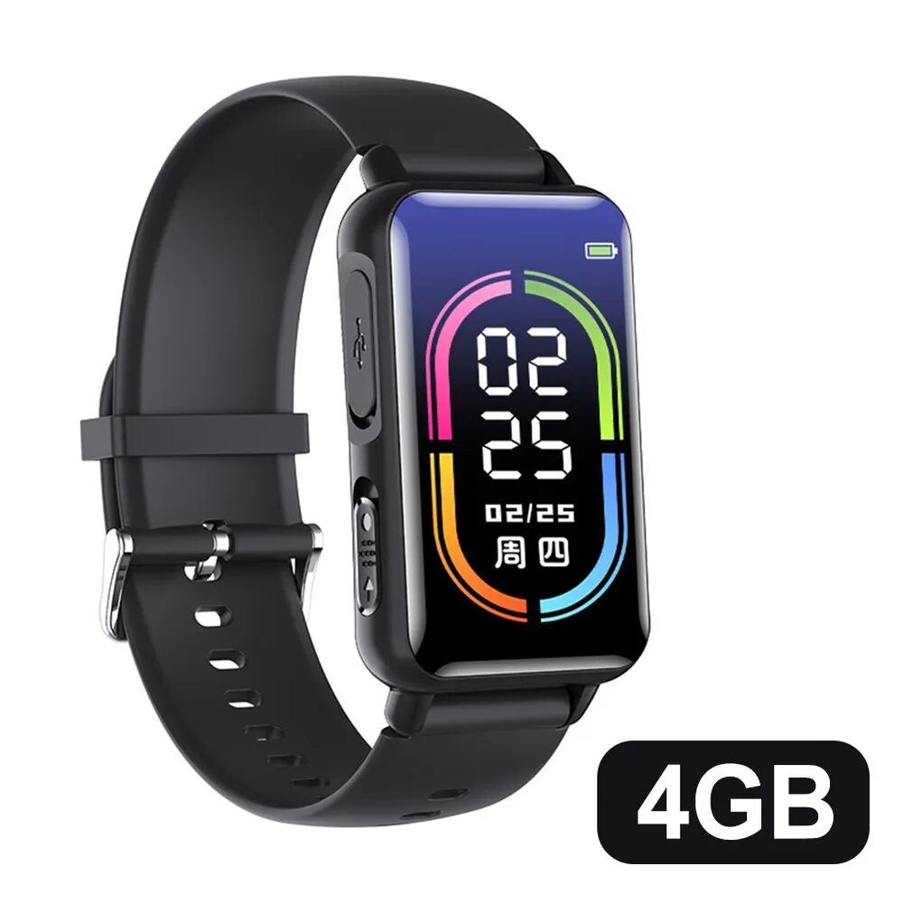 MP3-плеер 4 ГБ, Bluetooth, цветной экран 1.47 дюйма, FM-радио, черный