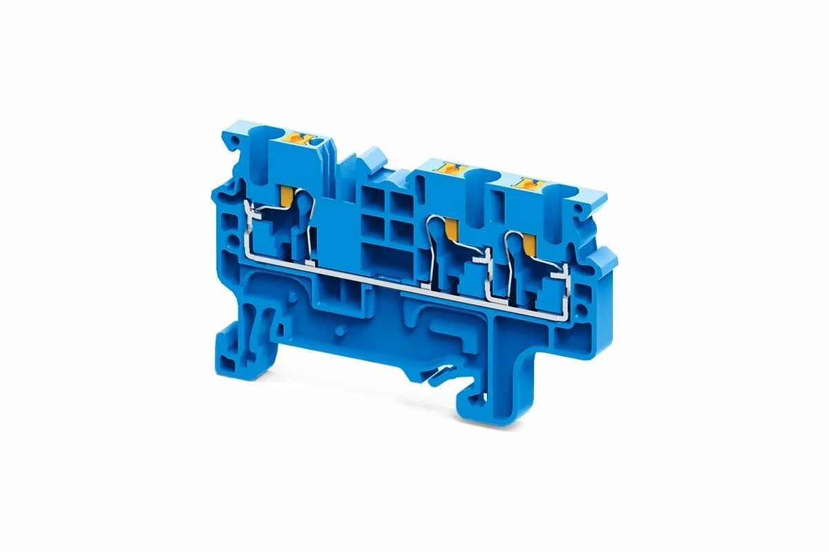 Клемма с 3-мя конт. push-in OptiClip 2,5мм2 СP-2,5-TRIPLET-I-BU-синий