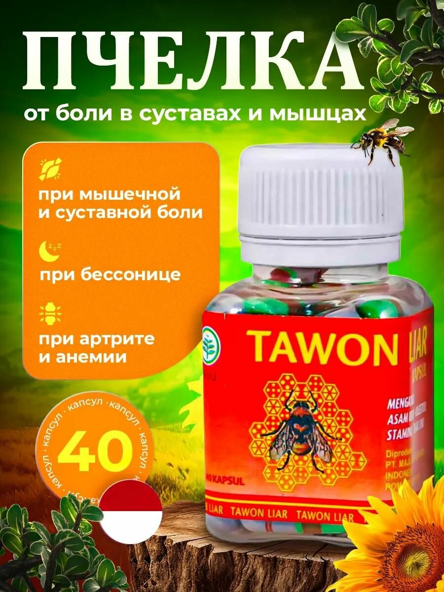 Средство для суставов Wisdom Tawon Liar, женьшень, 40 капсул