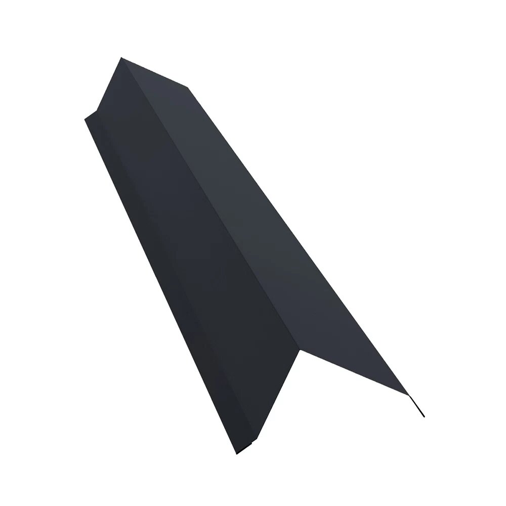 Планка торцевая для металлочерепицы 100х80 мм 2 м графитово-серая RAL 7024 424450