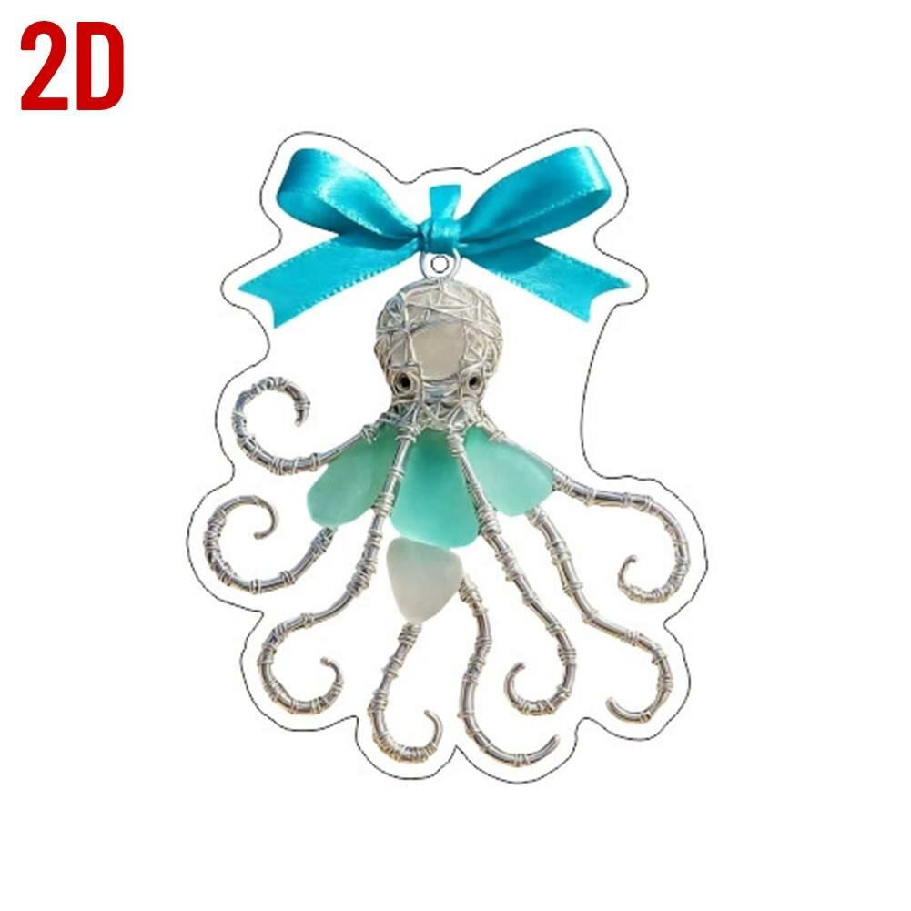 Акриловые украшения ручной работы на морскую тематику, двухмерные забавные подвесные украшения в прибрежном стиле, морские черепахи, осьминоги, морские коньки, рыбы, пляжный декор, подарки для дома, для любителей пляжа.