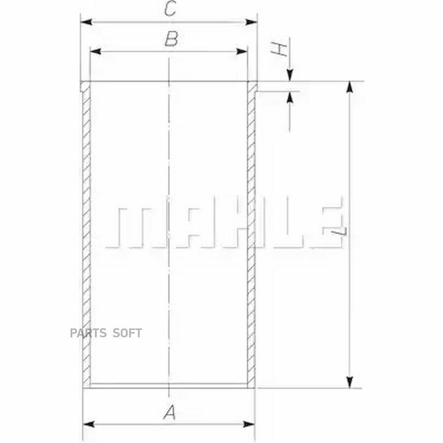 Гильза цилиндра от официального дистрибьютора, MAHLE, артикул 014WV2600