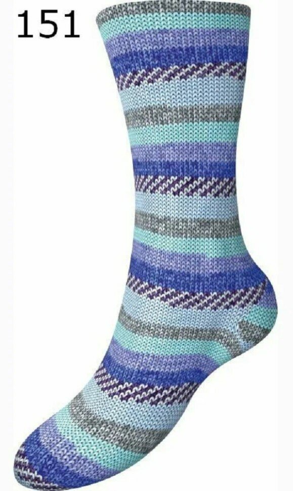 Пряжа #93049-99/151 Luftblau Fortissima Cotton Stretch 4-Fach Weekend 100 г 460 м Austermann