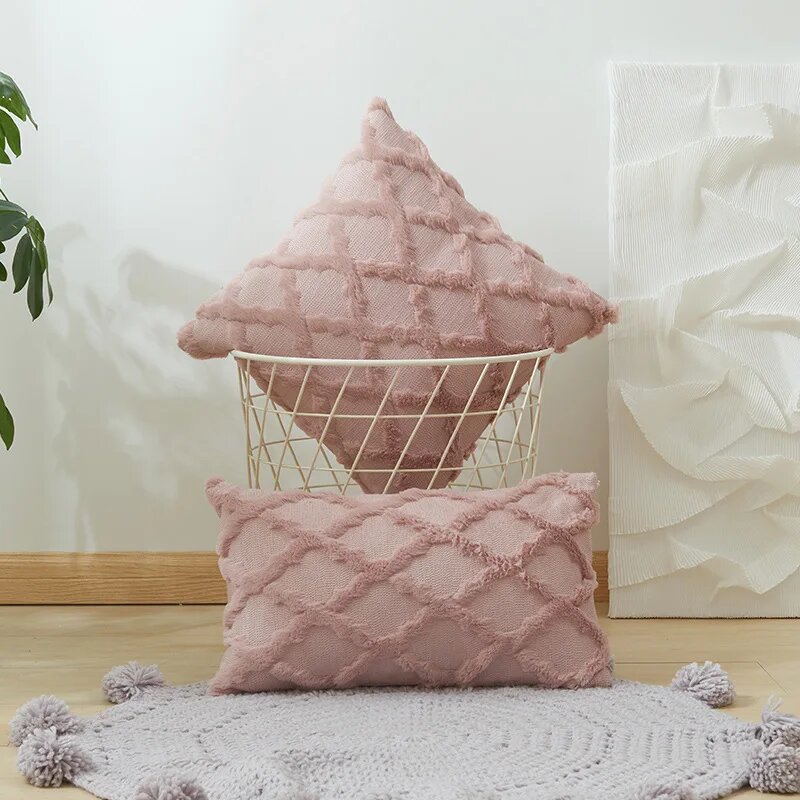 Декоративная подушка 45x45 см, розовый, 1 наволочка