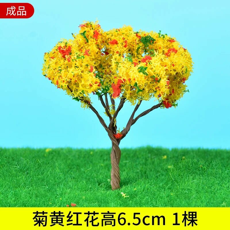 Миниатюрное дерево с желто-красными цветами 6.5CM