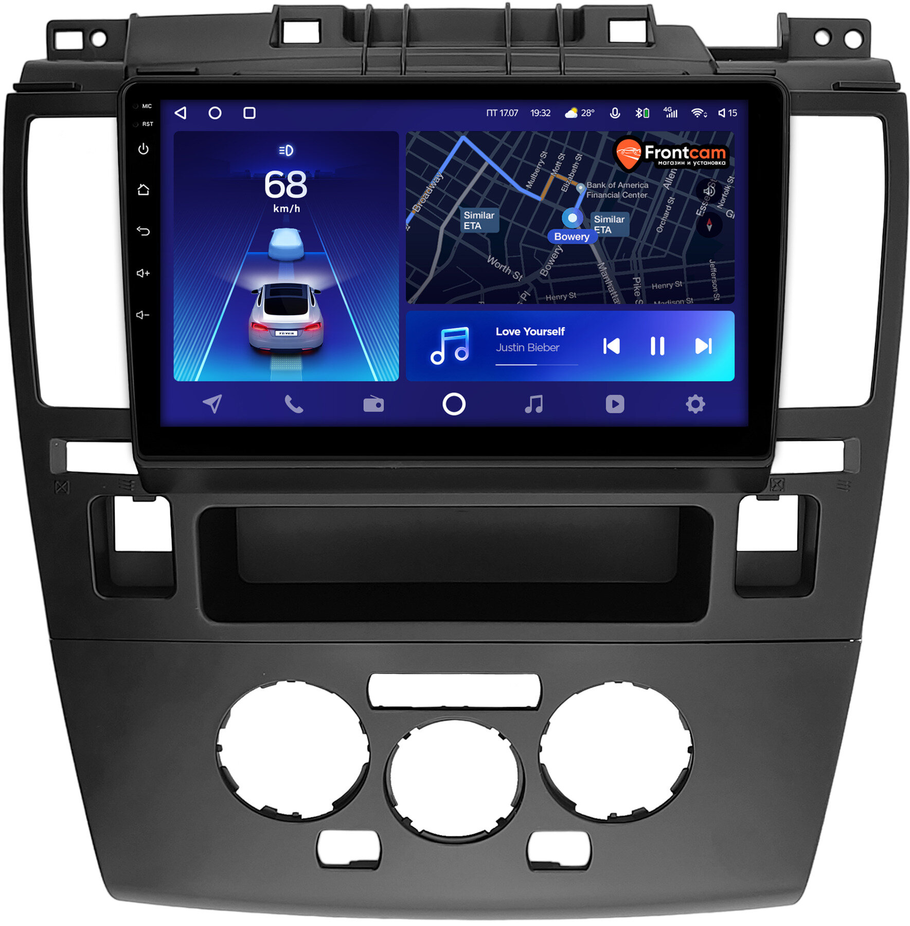 Штатная магнитола Nissan Tiida 2004-2013 (черная, авто с климат-контролем) Teyes CC2 PLUS 6/128 9" RM-9-0202 Android 10 (4G-SIM, DSP, QLed)