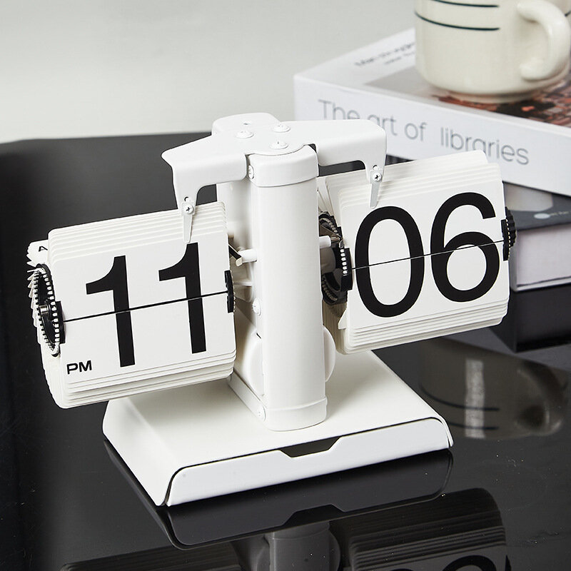 Креативные часы-перевертыши с функцией хранения, практичные настольные часы-перевертыши в стиле минимализм, декоративные часы-шкатулка для украшений.