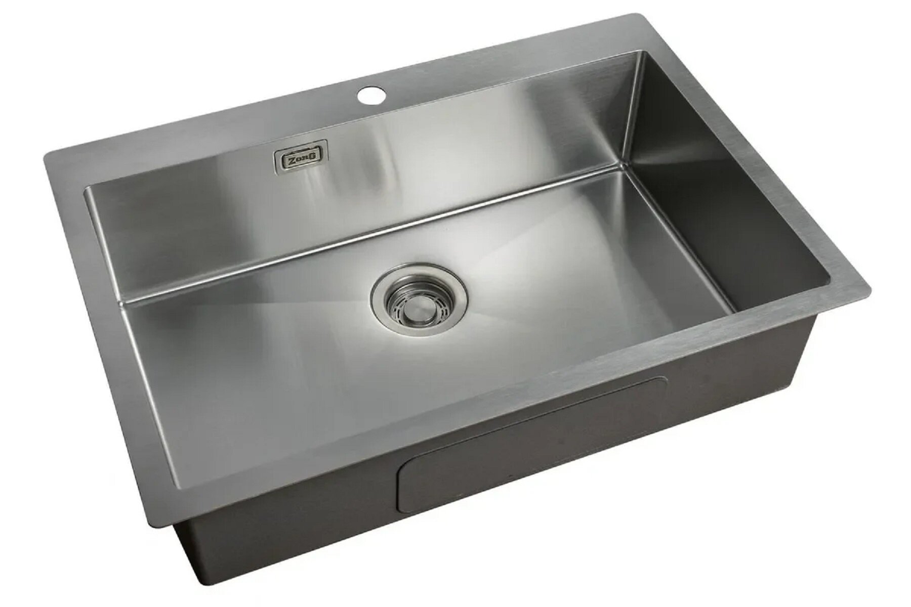 Кухонная мойка ZORG серия Light ZL R 750510, матовая нержавеющая сталь, толщина 1,2 мм, большая чаша