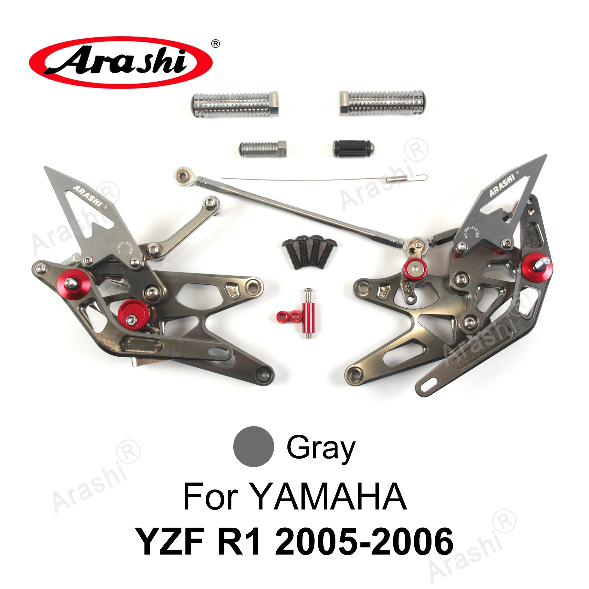 Arashi Gray регулируемая подставка для ног YZF R1 2005-2006