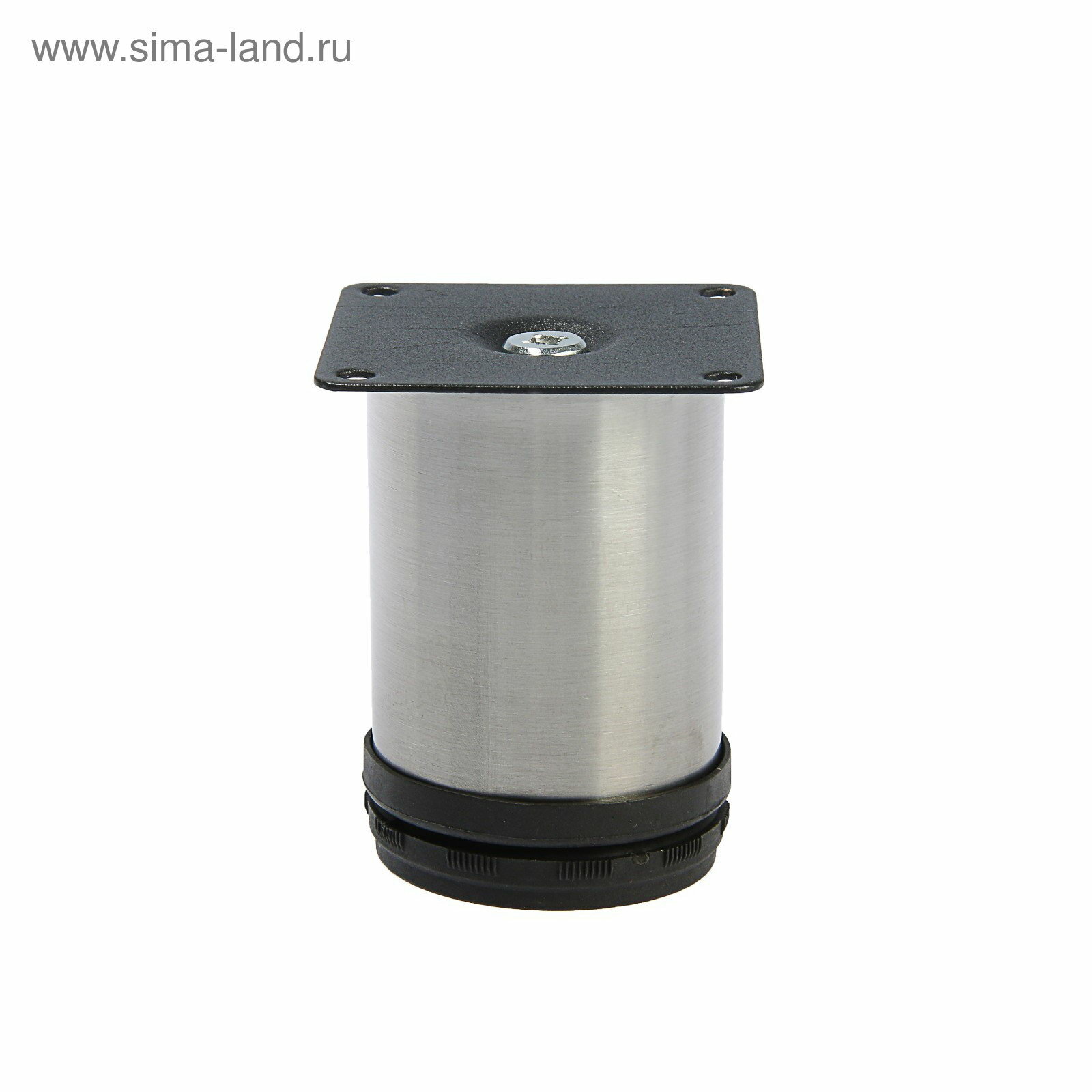 Опора мебельная, регулируемая, d=50 мм, h=80 мм, цвет сатиновый никель