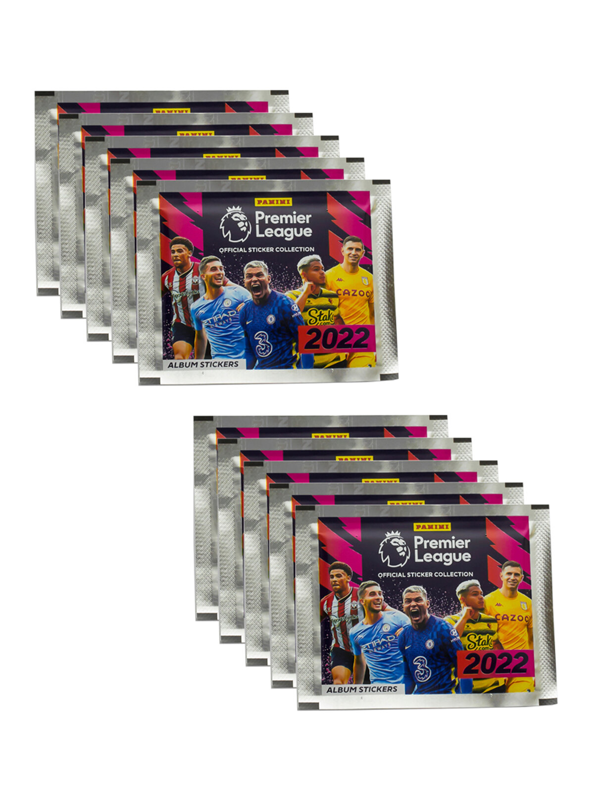 Наклейки для коллекционирования Panini Premier League 2021-2022, 10 пакетиков - 50 наклеек