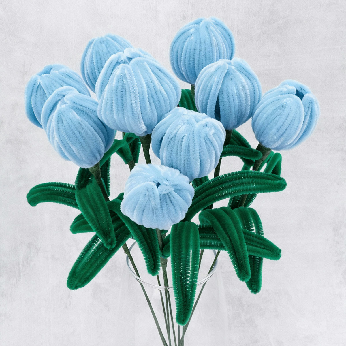 Набор для творчества из синельной проволоки №5, голубой букет