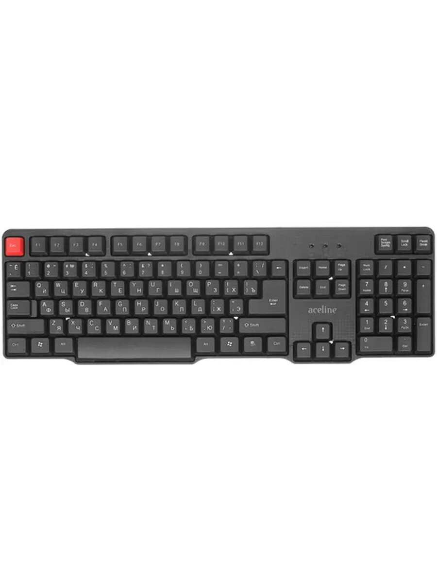 Клавиатура проводная Aceline K-504BU мембранная, клавиш - 104