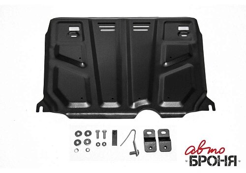 Защита картера и КПП АвтоБроня для Toyota Auris I, II 2006-2015/Corolla E140, E150, E160, E170 2006-2019, штампованная, сталь 1.8 мм, с крепежом, 111.05799.1