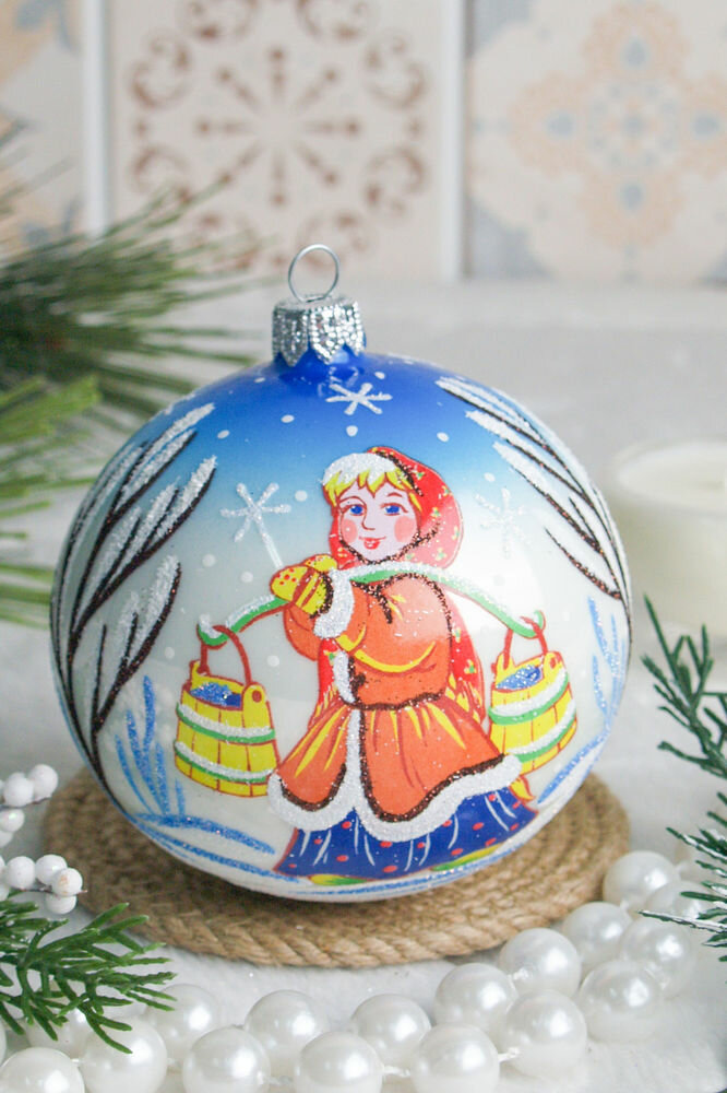 Ёлочный шар ярославна, 95 мм, Елочка С1573