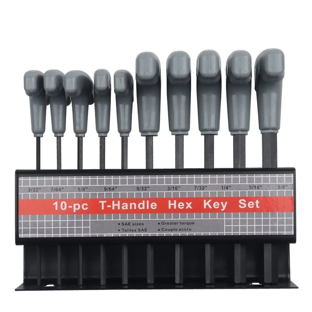 Набор шестигранных ключей T-образные 10 pcs SAE