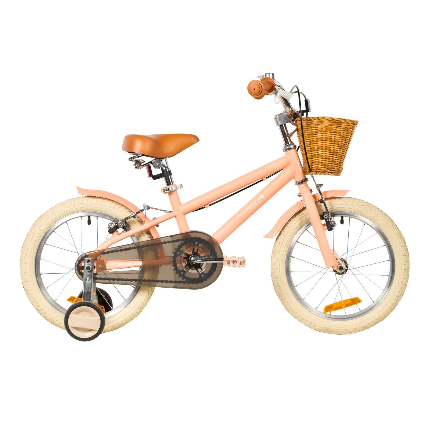 Детский велосипед Novatrack Adele 14 (2026), цвет Персиковый, на рост 98-110 см