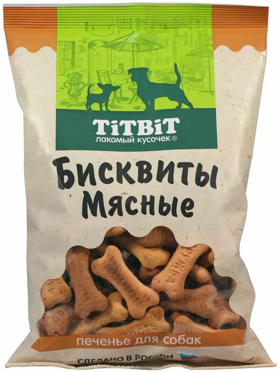Лакомство для собак TiTBit Бисквиты мясные 500 г.