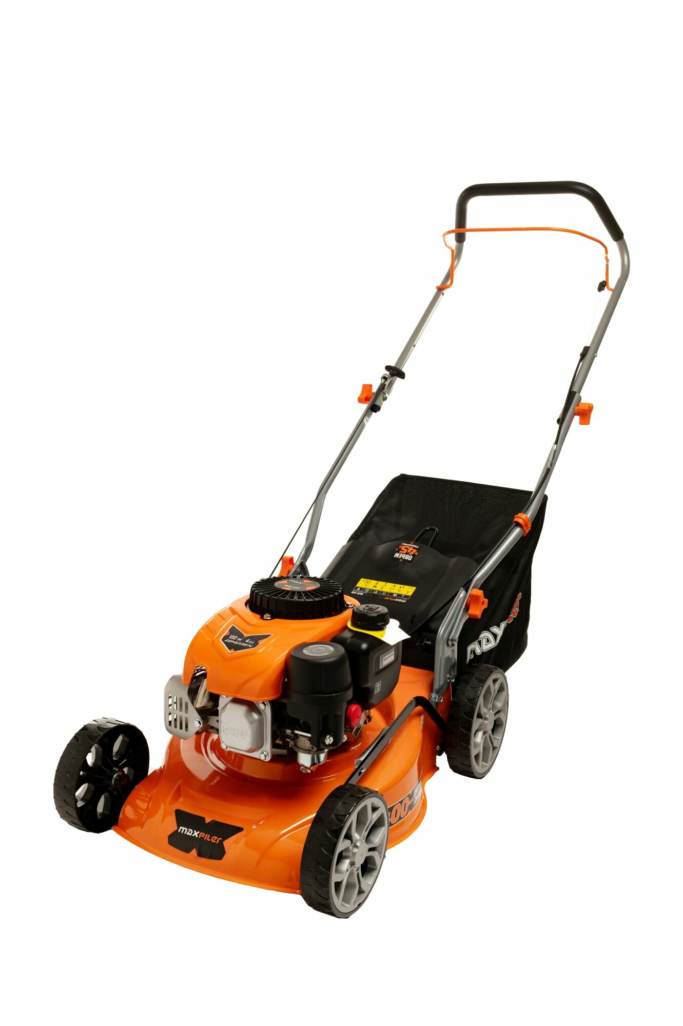 Газонокосилка бензиновая MAXPILER MLM-41M (4 л. с, Ø410мм, высота кошения 25-75мм, 45л)