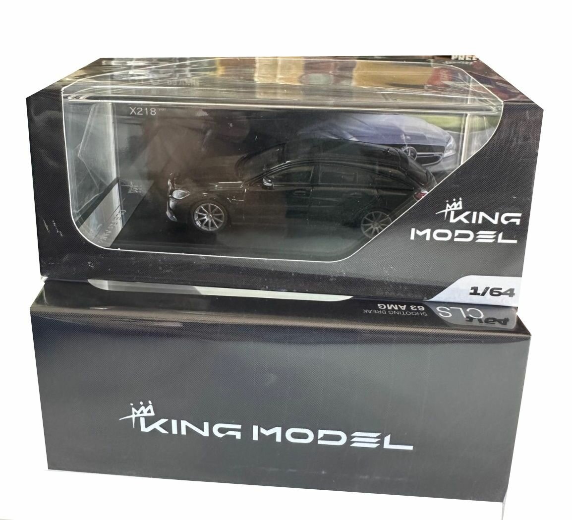 Машинка коллекционная KING MODEL 1:64 Benz CLS63 shooting brake Black KM-015-01