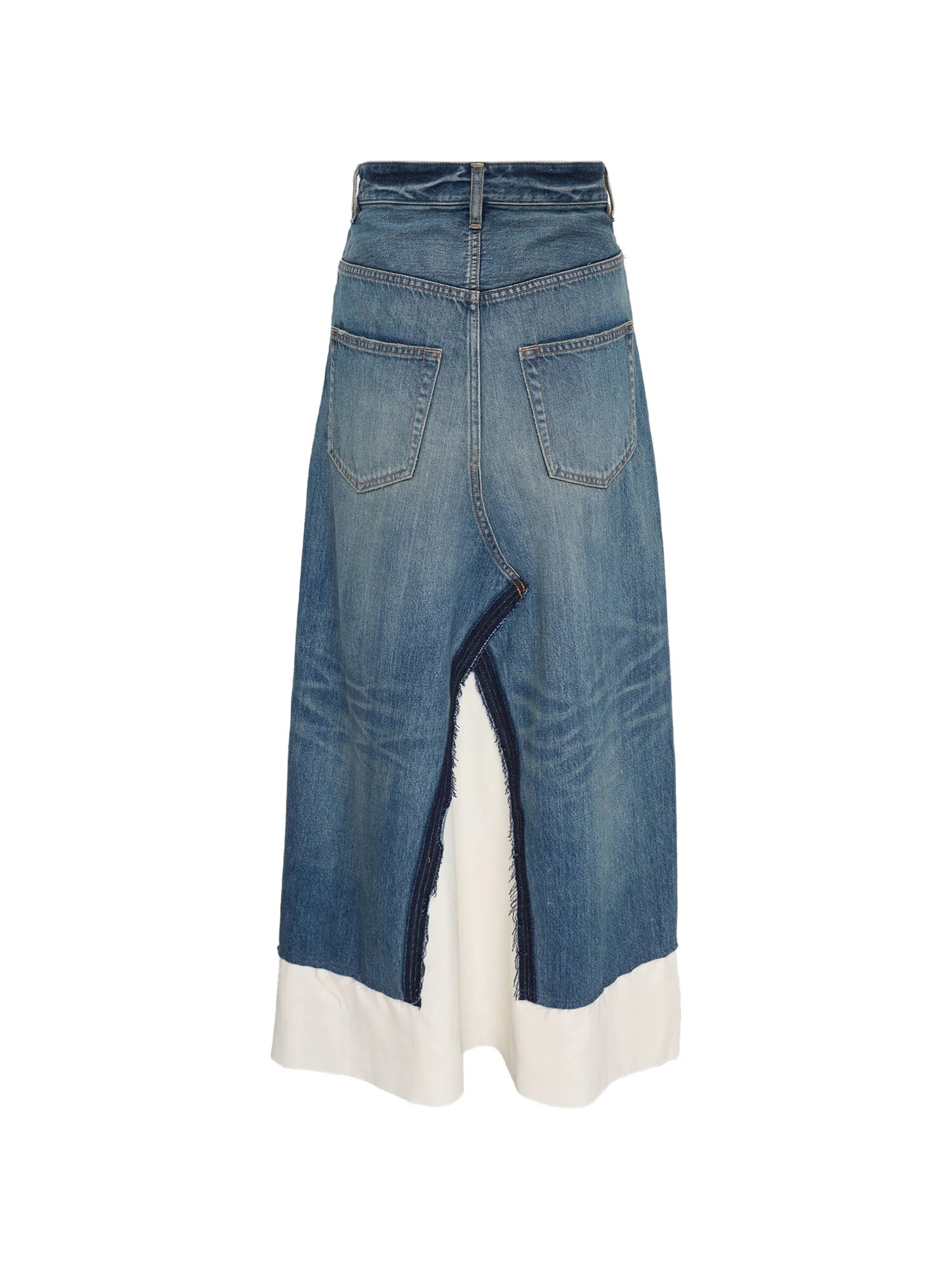 Юбка MAISON MIHARA YASUHIRO Frayed denim skirt, размер 40, blue — фото 1