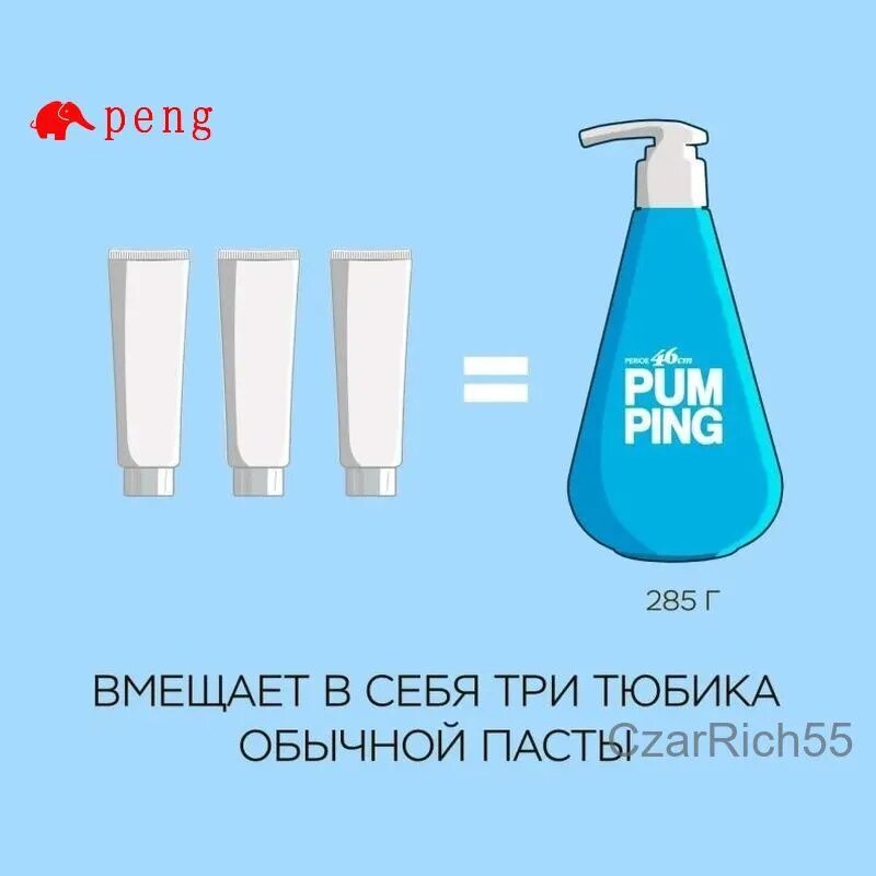 Зубная паста Perioe Pumping Original Toothpaste с ментолом для всей семьи 285 мл — фото 1