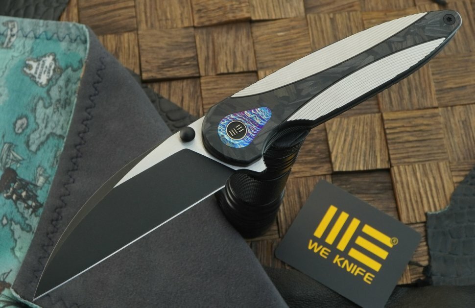 Складной нож We Knife Zenthra, сталь M390, SW/S, рукоять титан/карбон