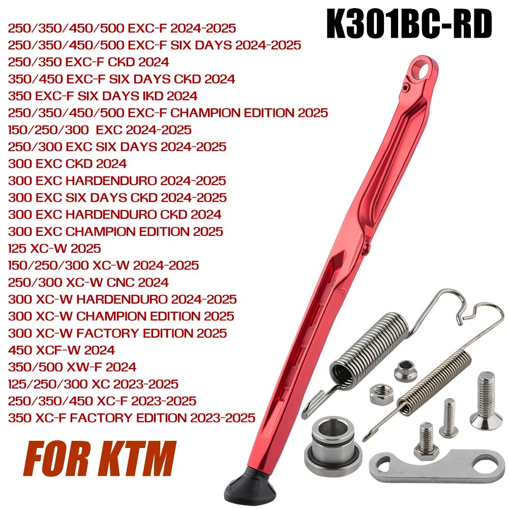 Комплект Боковых Подножек Для Мотоцикла KTM 125 150 250 300 350 450 500 530 XC Красный, K301BC-RD