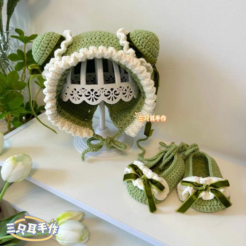 Набор для вязания крючком детских пинеток и шапочек из шерстяной пряжи своими руками, материалы для рукоделия, средство от скуки, подарок для будущих мам, для начинающих.