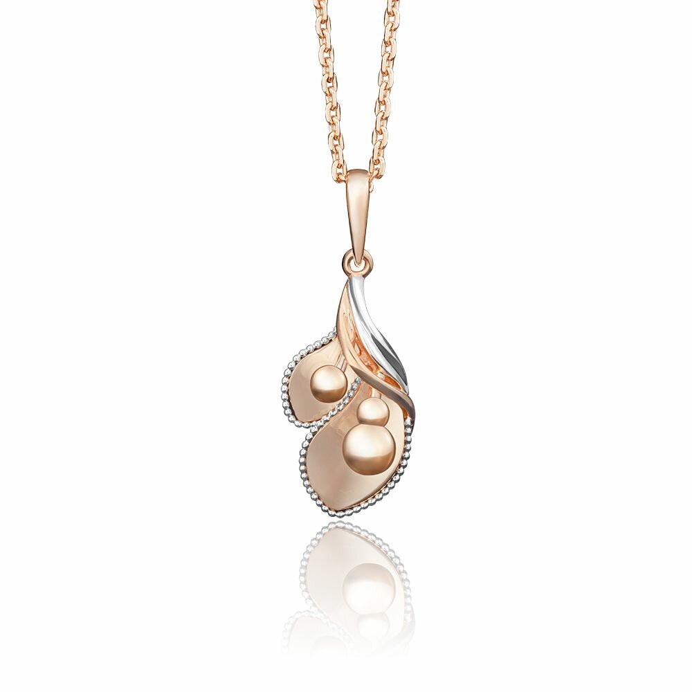 Подвеска, красное золото, 585 проба, родирование