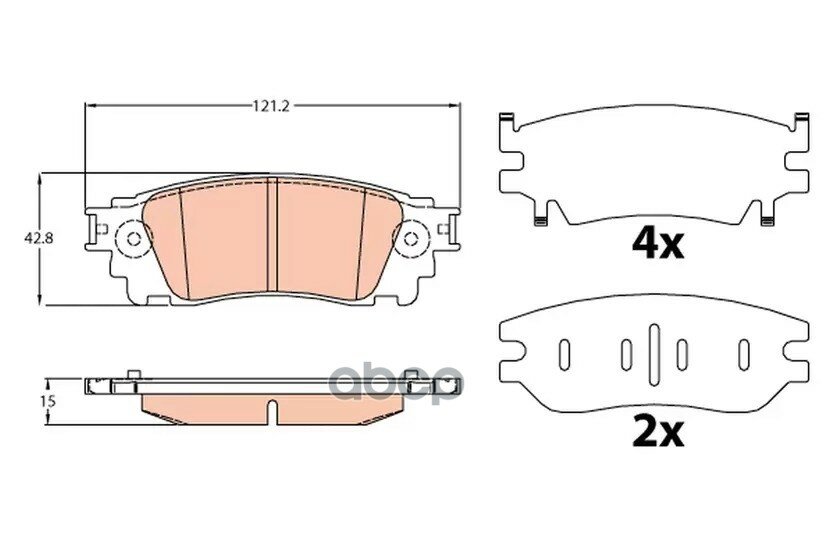 К-т дисков. тормоз. колодок TRW арт. GDB4459