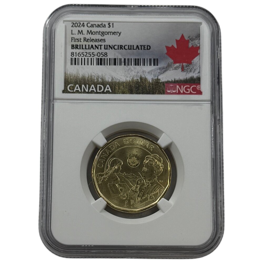 Канада 1 доллар 2024 г. (150 лет со дня рождения Люси Мод Монтгомери) (Слаб NGC BU)